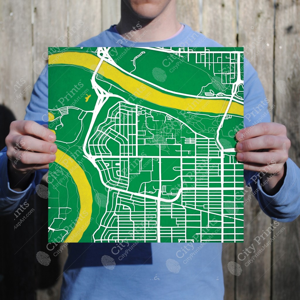University of Alberta Campus Map Art - City Prints
