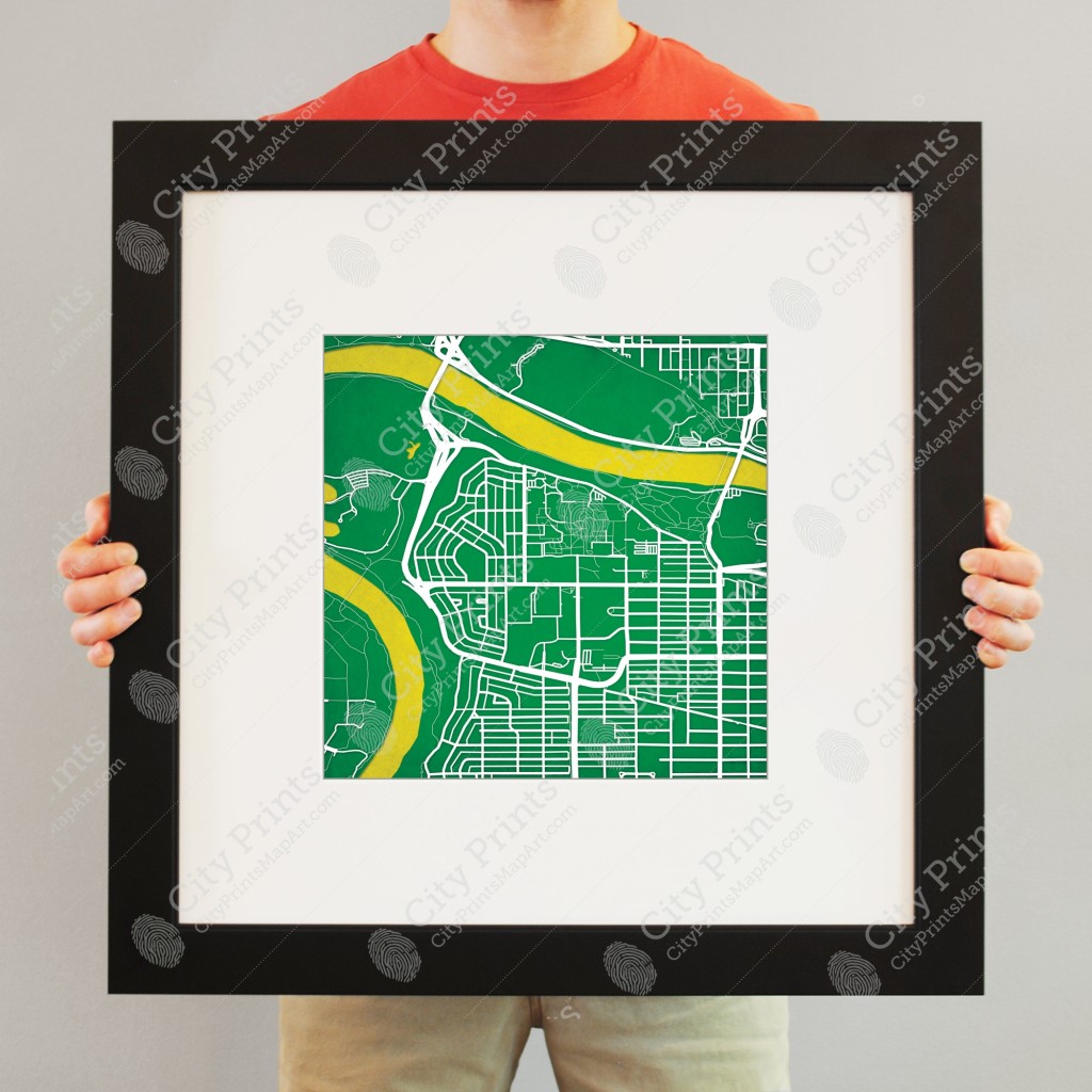 University of Alberta Campus Map Art - City Prints