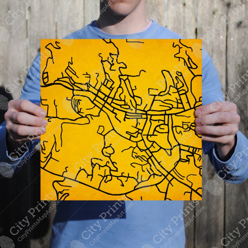 Appalachian State University Campus Map Art - City Prints