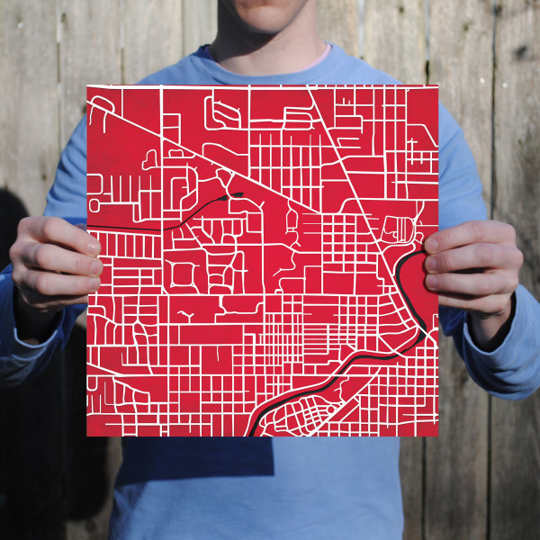 Ball State University Campus Map Art - City Prints