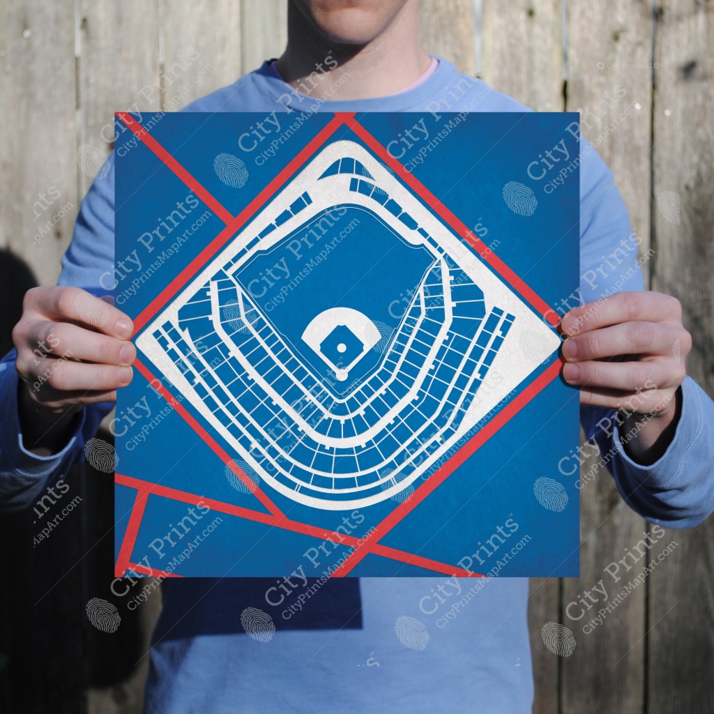 Wrigley Field Map Art - City Prints