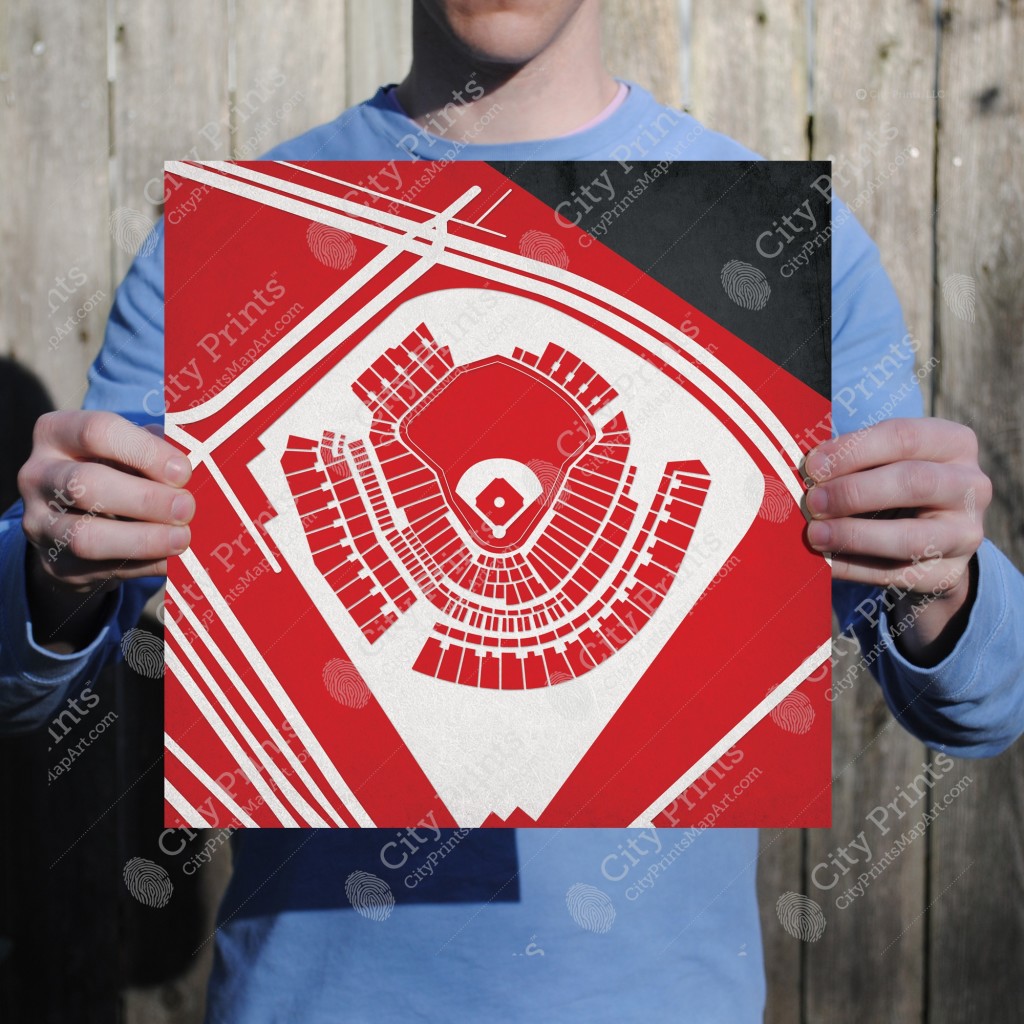 Great American Ball Park Map Art - City Prints