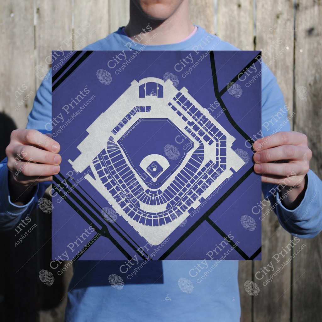 Coors Field Map Art - City Prints