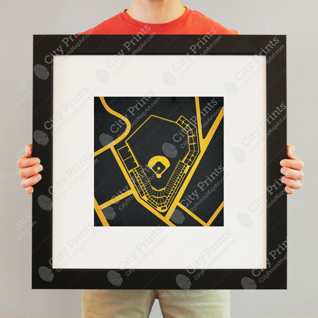Forbes Field Map Art - City Prints