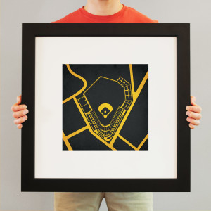 Forbes Field Map Art - City Prints