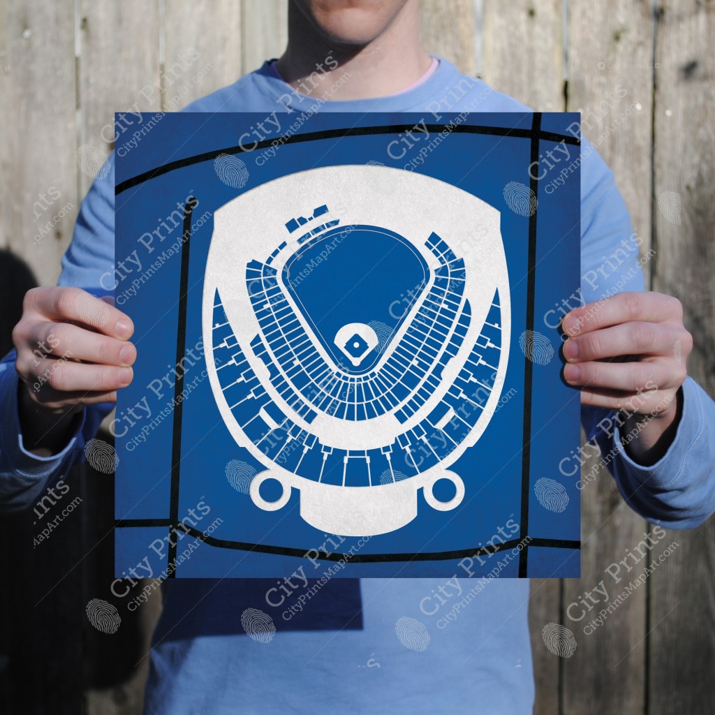 Kauffman Stadium Map Art - City Prints