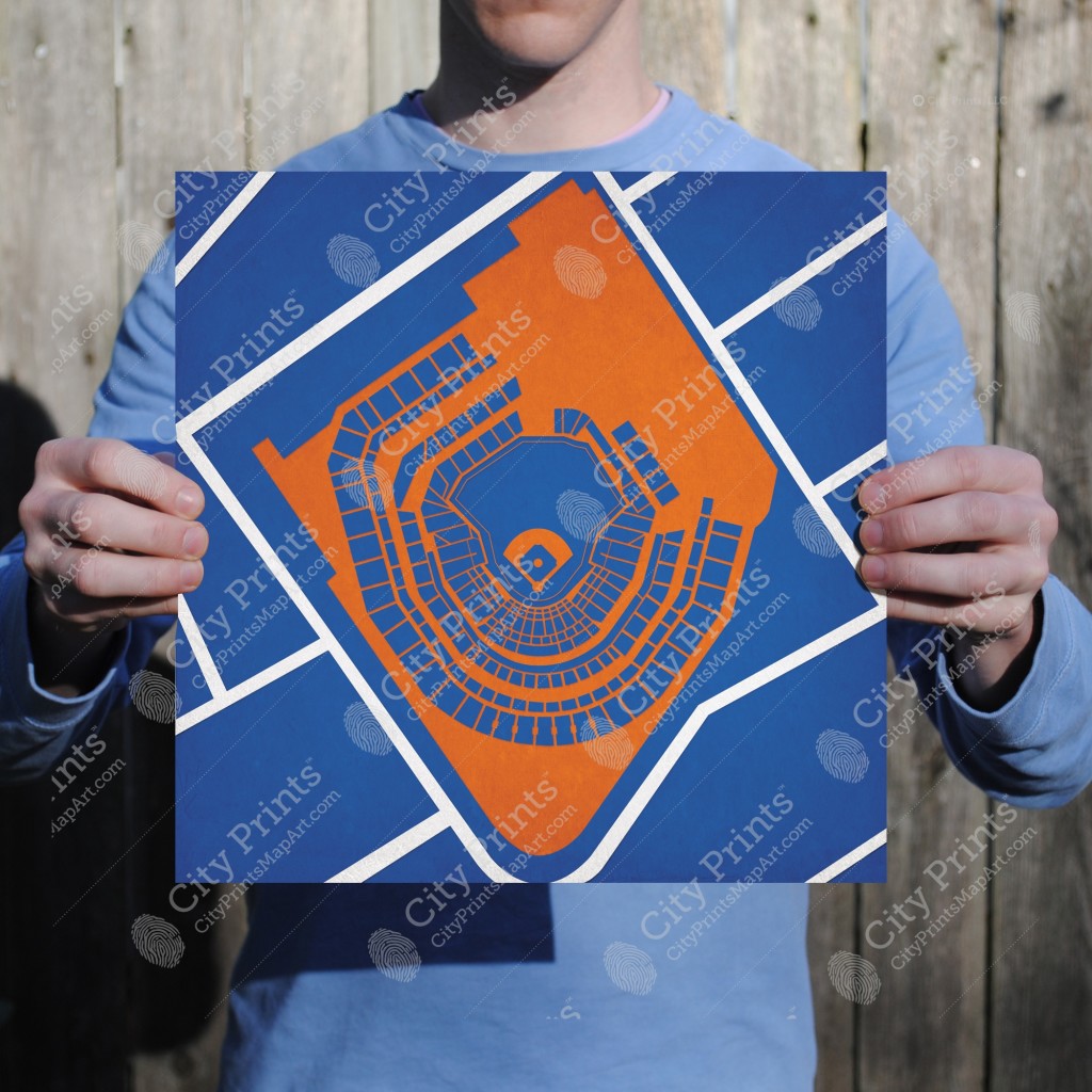 Citi Field Map Art - City Prints