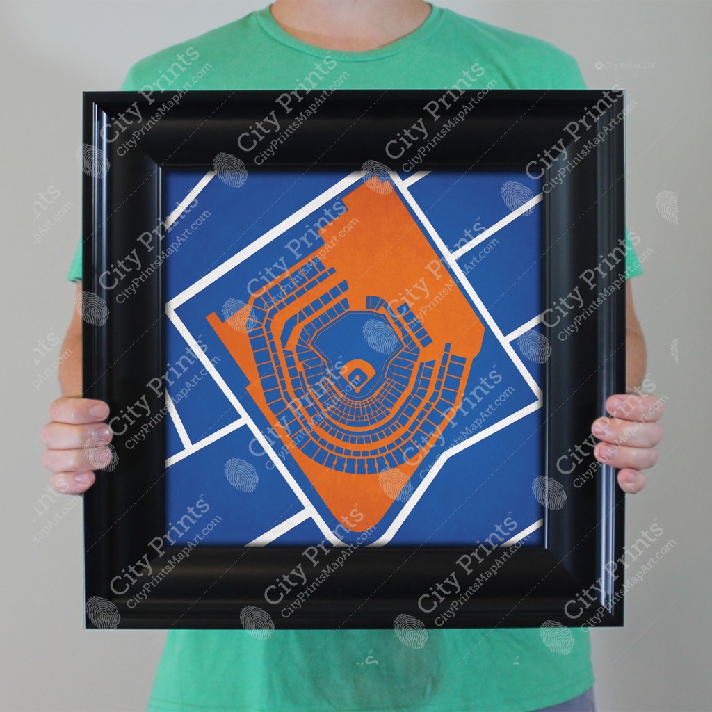 Citi Field Map Art - City Prints