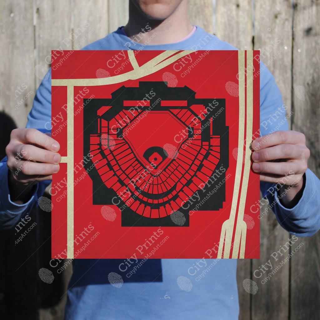 Chase Field Map Art - City Prints