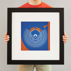Shea Stadium Map Art - City Prints