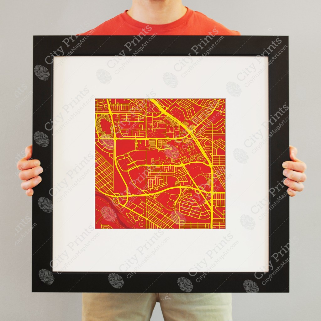 University of Calgary Campus Map Art - City Prints