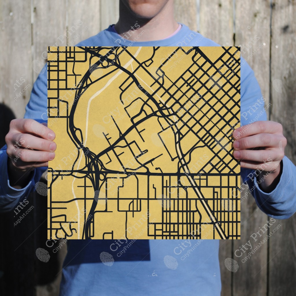 University of Colorado Denver Campus Map Art - City Prints