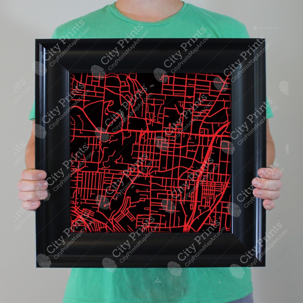University of Cincinnati Campus Map Art - City Prints
