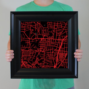 University of Cincinnati Campus Map Art - City Prints