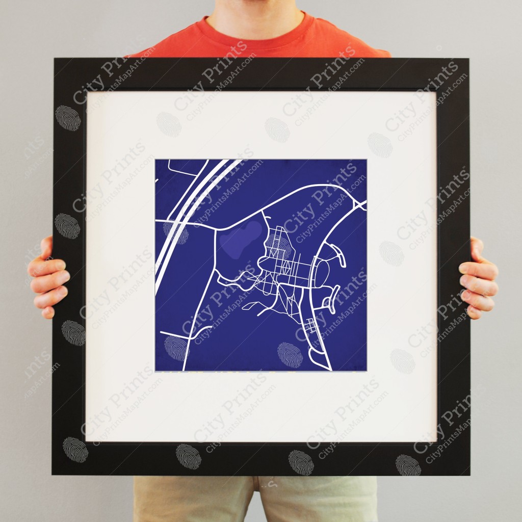 Colby College Campus Map Art - City Prints