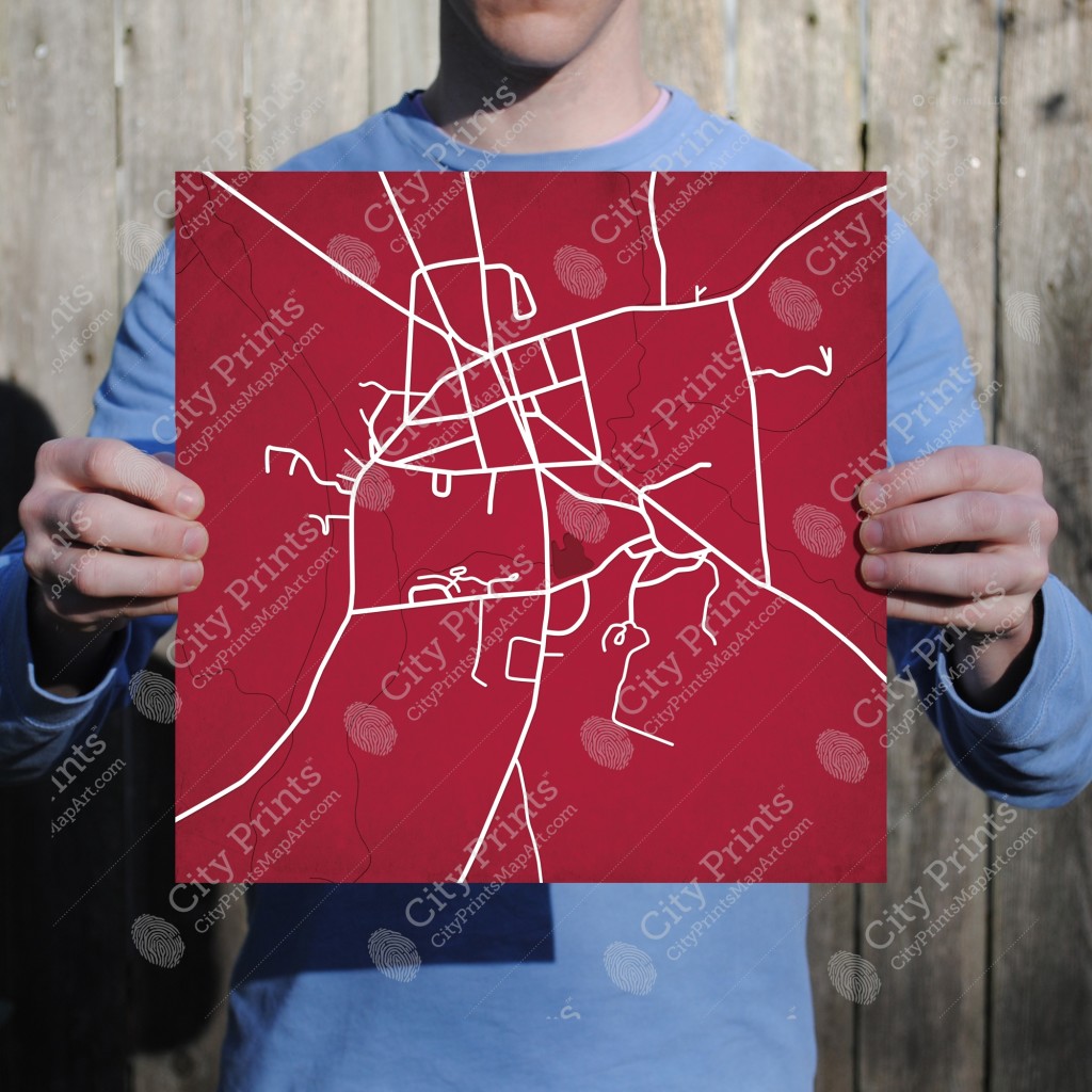 Colgate University Campus Map Art - City Prints