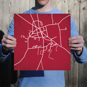 Colgate University Campus Map Art - City Prints