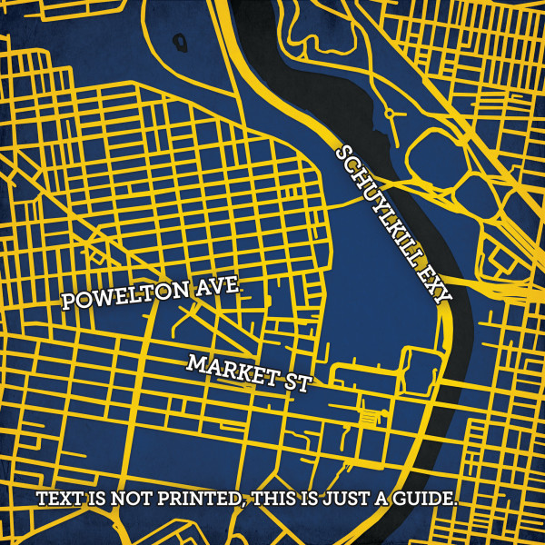 Drexel University Campus Map Art - City Prints