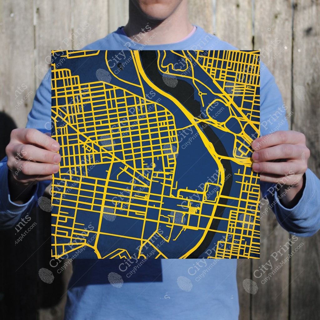 Drexel University Campus Map Art - City Prints