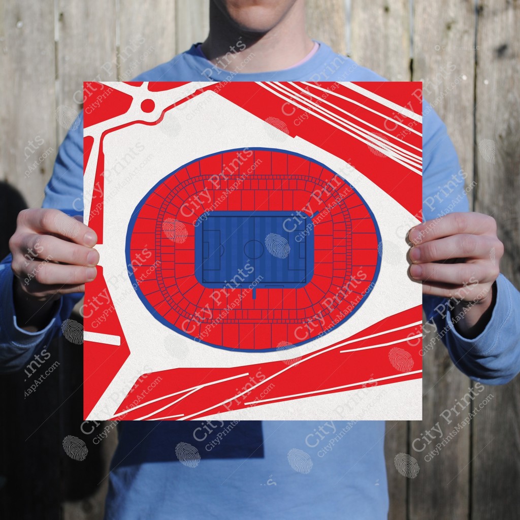 Emirates Stadium Map Art - City Prints