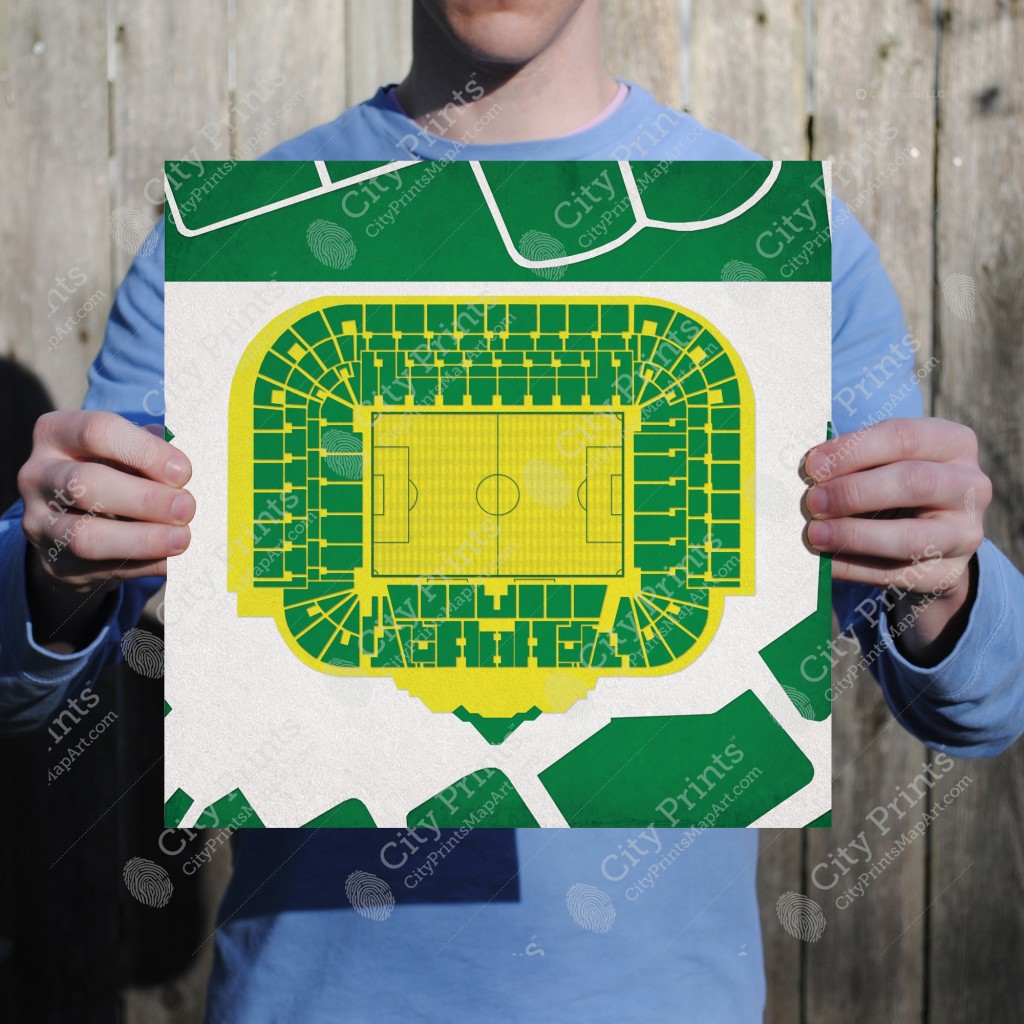 Celtic Park Map Art - City Prints