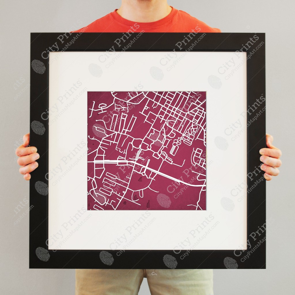 Eastern Kentucky University Campus Map Art - City Prints