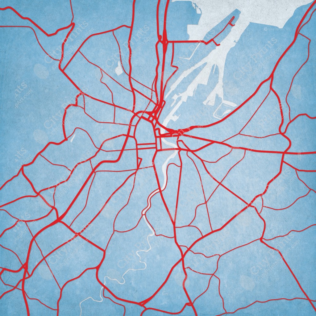 Belfast, Northern Ireland Map Art - City Prints