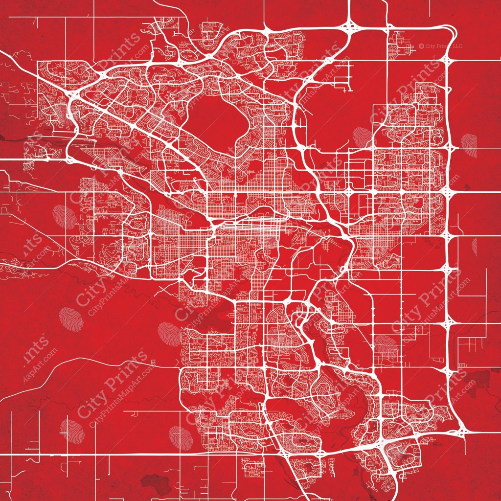 University of Calgary Campus Map Art - City Prints