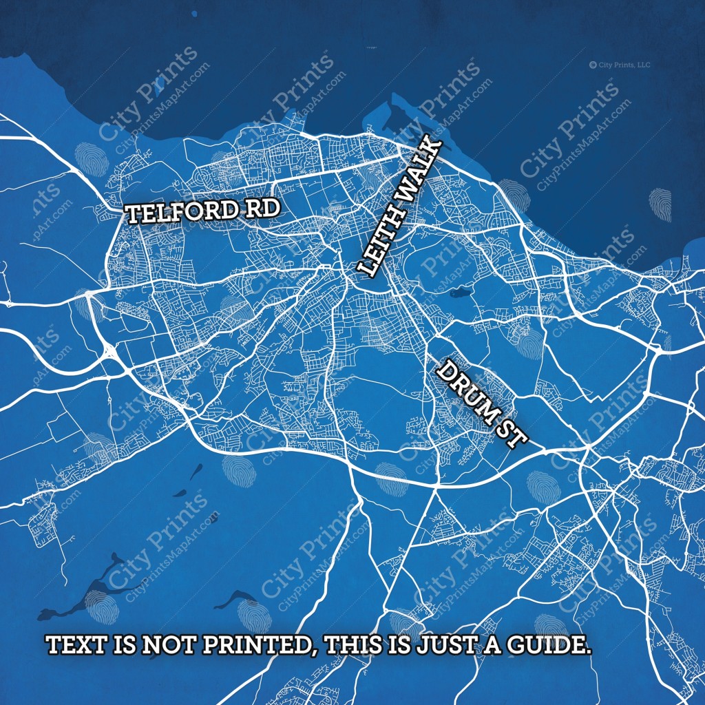 Edinburgh, Scotland Map Art - City Prints