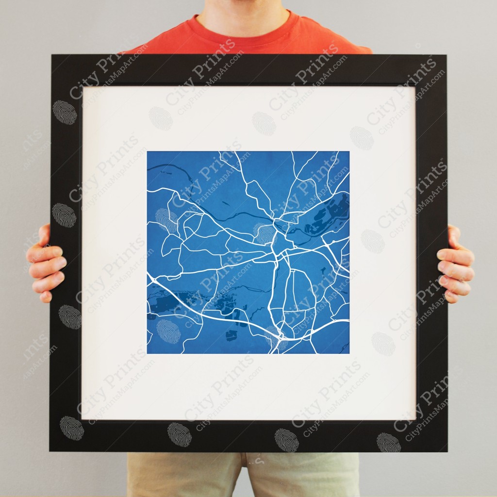 Reading, England Map Art - City Prints