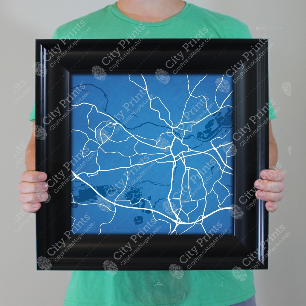 Reading, England Map Art - City Prints