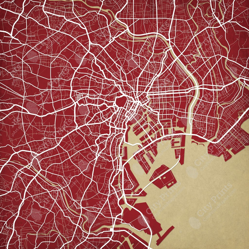 Tokyo, Japan at Night - City Prints