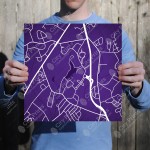 Furman University Campus Map Art - City Prints