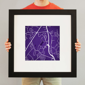Furman University Campus Map Art - City Prints