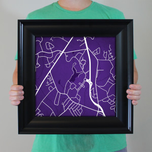 Furman University Campus Map Art - City Prints