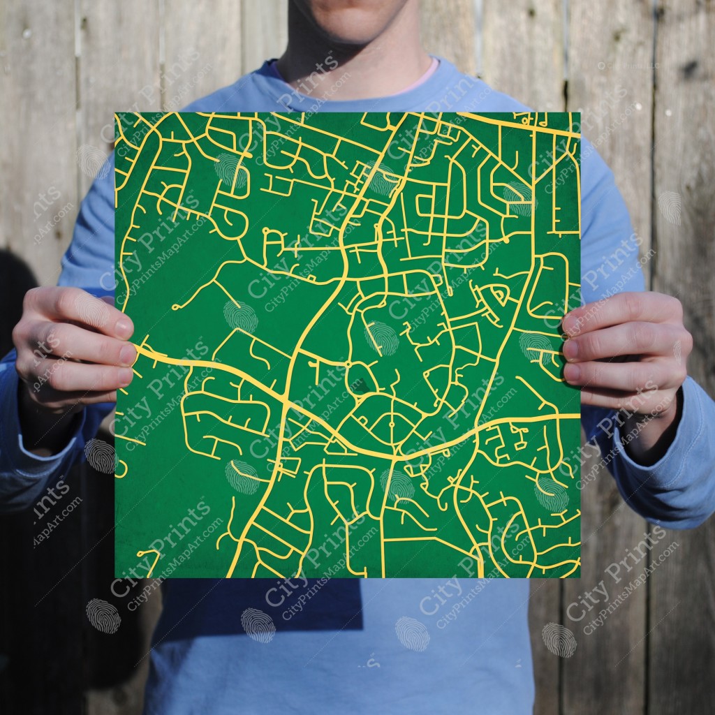 George Mason University Campus Map Art - City Prints