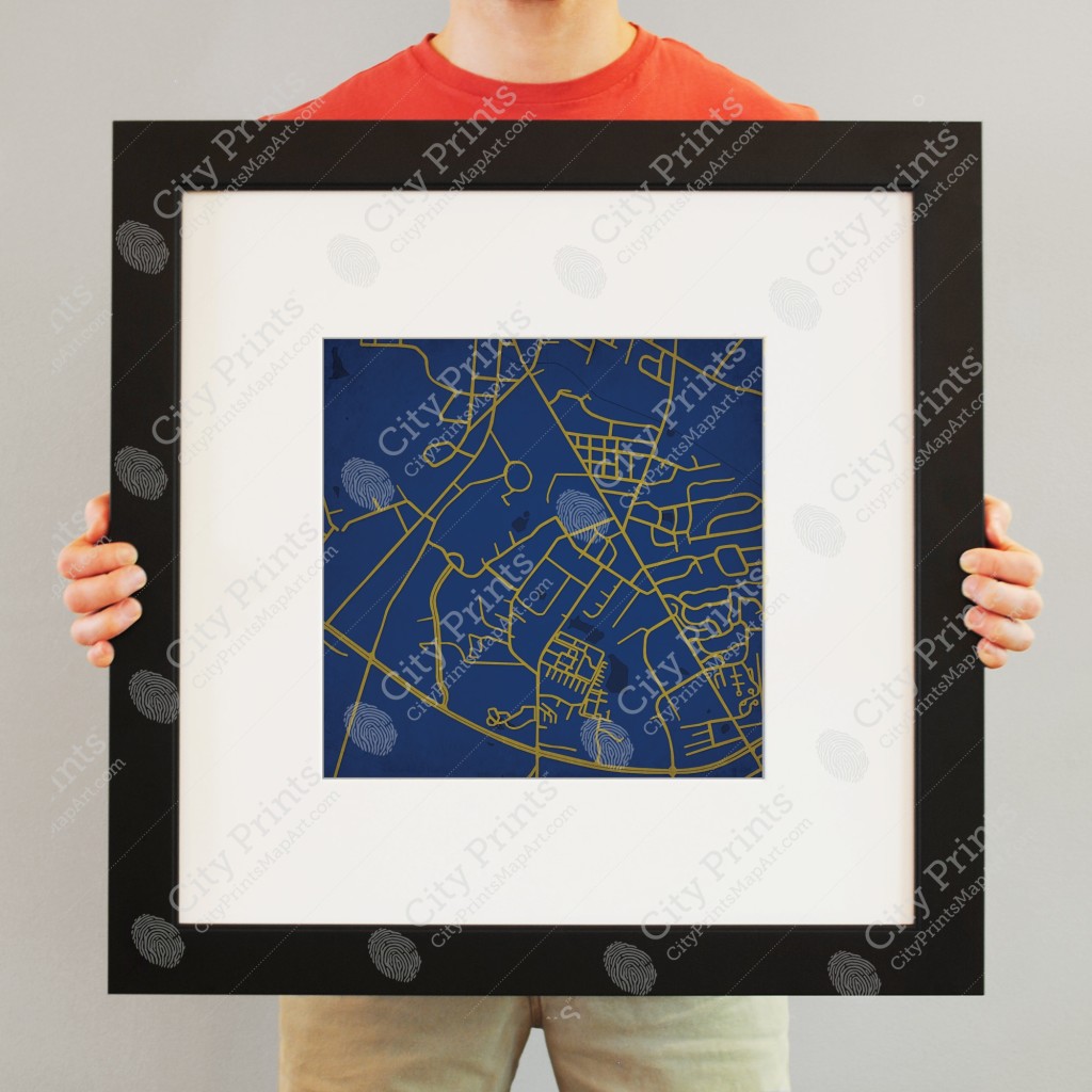 Georgia Southern University Campus Map Art - City Prints