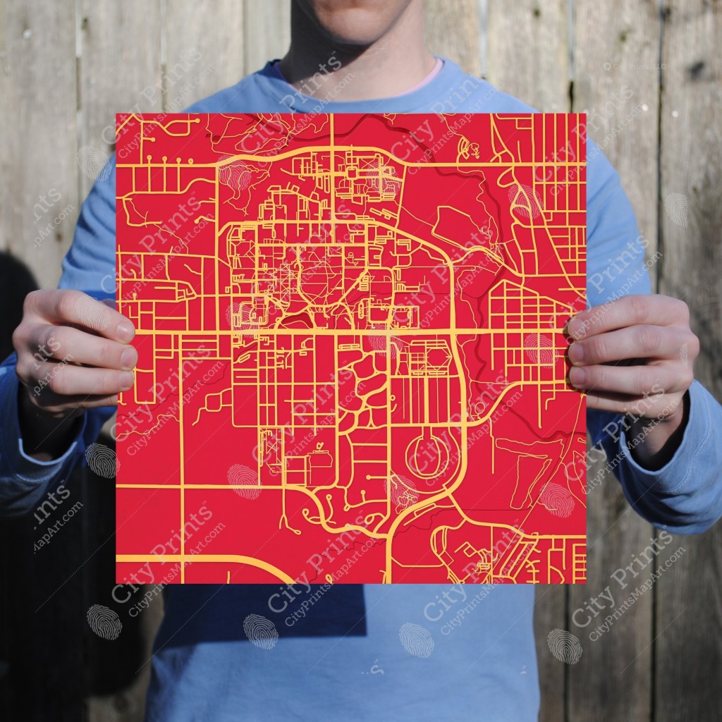 Iowa State University Campus Map Art - City Prints