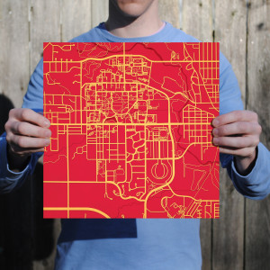 Iowa State University Campus Map Art - City Prints