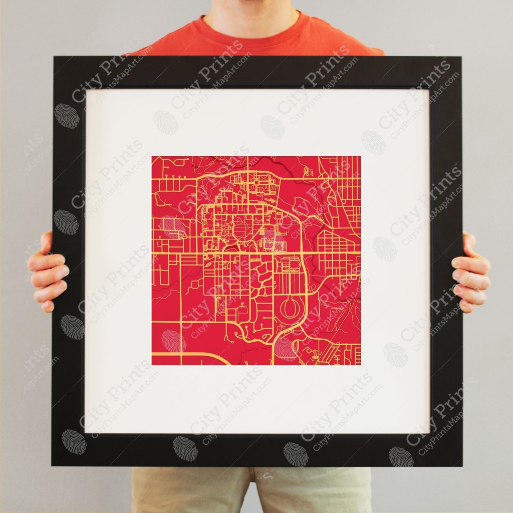 Iowa State University Campus Map Art - City Prints