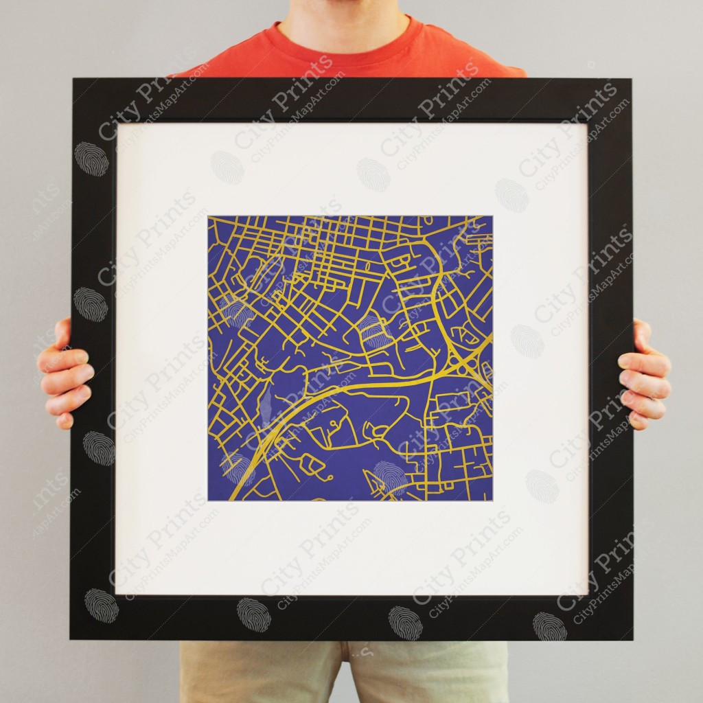 James Madison University Campus Map Art - City Prints