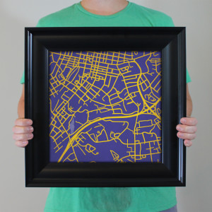 James Madison University Campus Map Art - City Prints