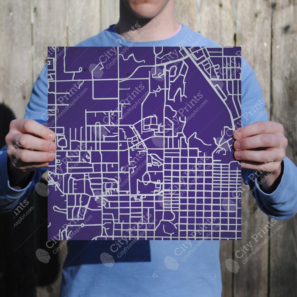 Kansas State University Campus Map Art - City Prints