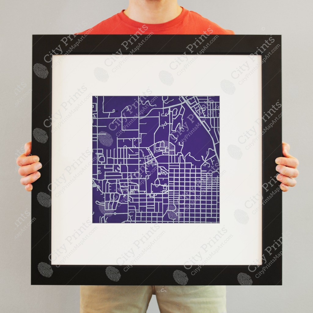 Kansas State University Campus Map Art - City Prints