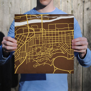 Lehigh University Campus Map Art - City Prints