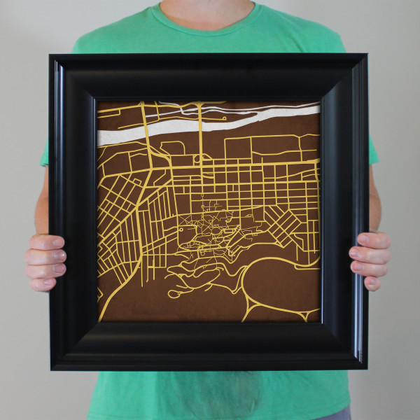 Lehigh University Campus Map Art - City Prints