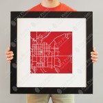 Miami University (Oxford Ohio) Campus Map Art - City Prints