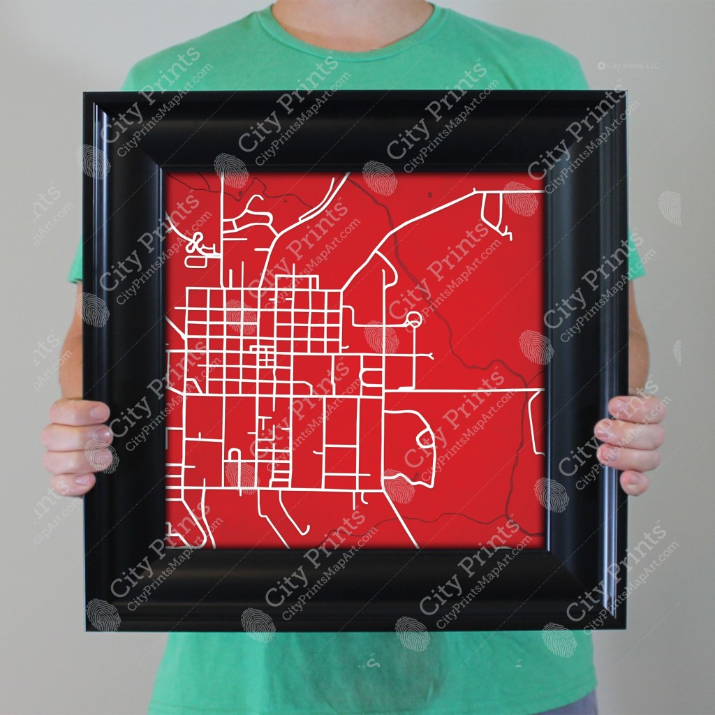 Miami University (Oxford Ohio) Campus Map Art - City Prints