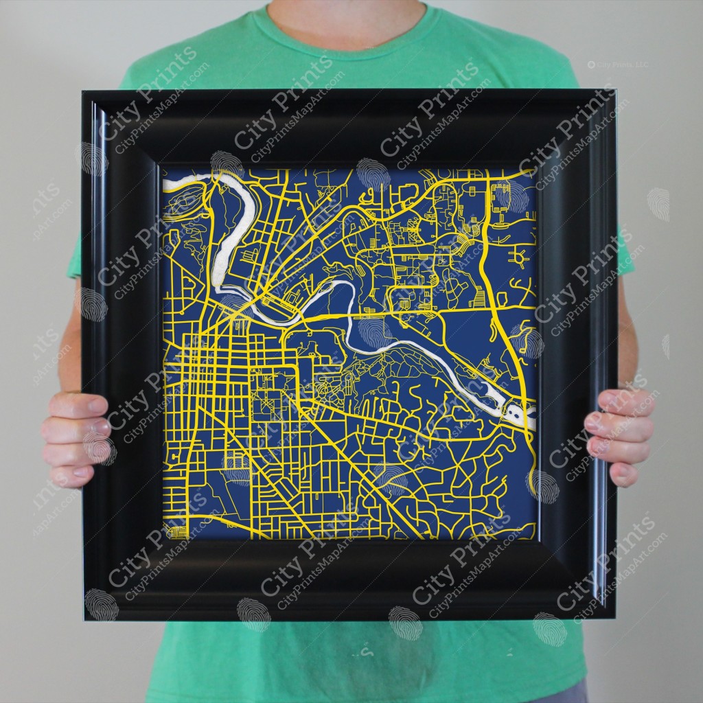 University of Michigan Campus Map Art - City Prints