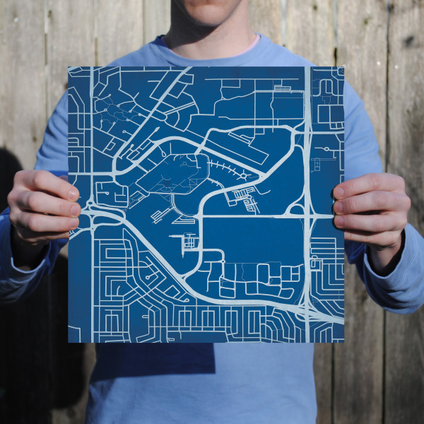 Mount Royal University Campus Map Art - City Prints